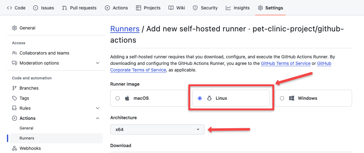 Setup GitHub Actions Self-Hosted Runner On VMs & Containers