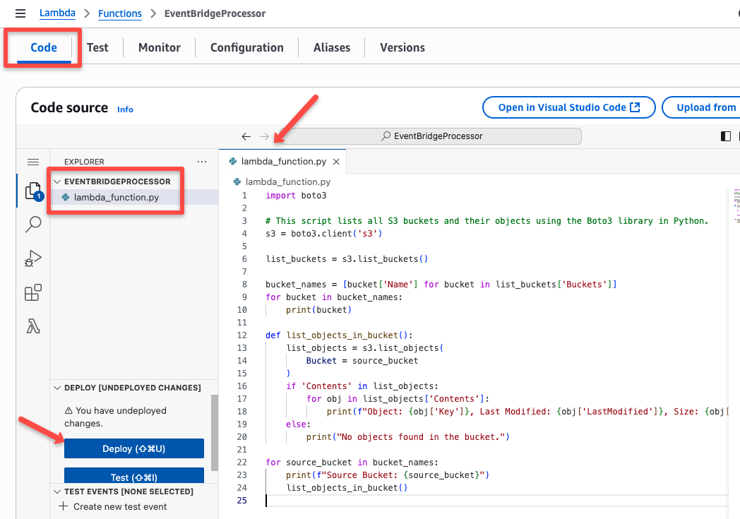 How to Trigger an AWS Lambda Function using an Event Bridge Rule?