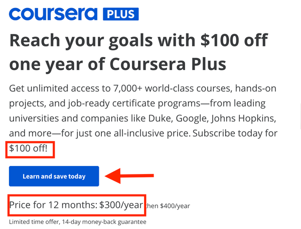 [77% OFF ] Coursera Plus Discount for 2025: Save On Courses