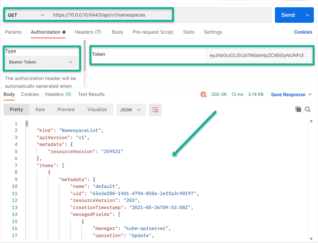 How to Create a Service Account Token and For Cluster API Access